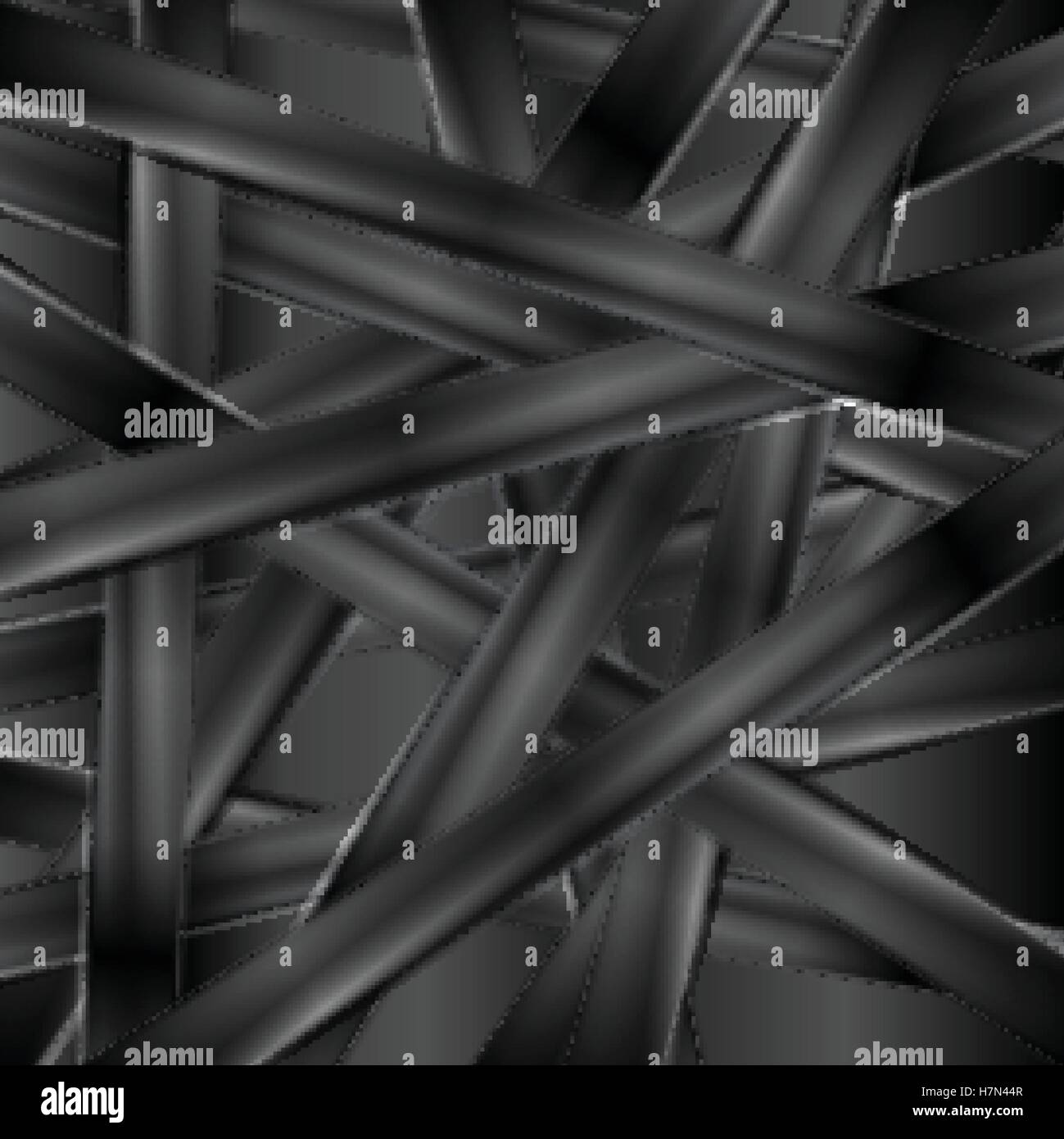 Black glossy stripes abstract tech background. Vector dark design Stock ...