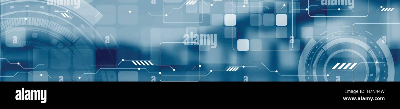 Abstract technology concept industrial web header banner. Vector header ...