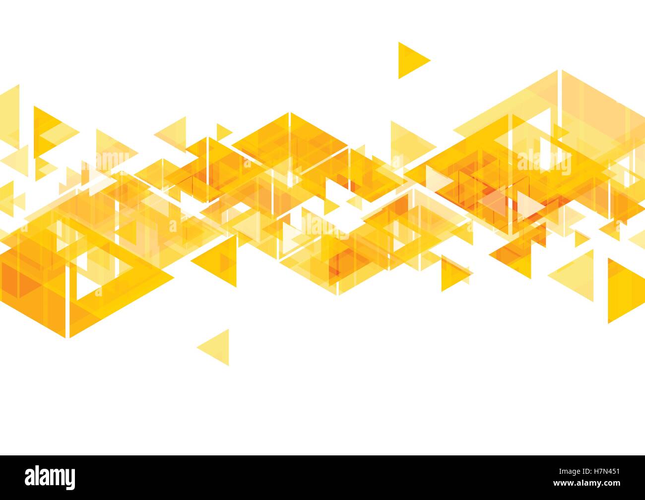 Orange triangles abstract geometric design. Vector bright background ...
