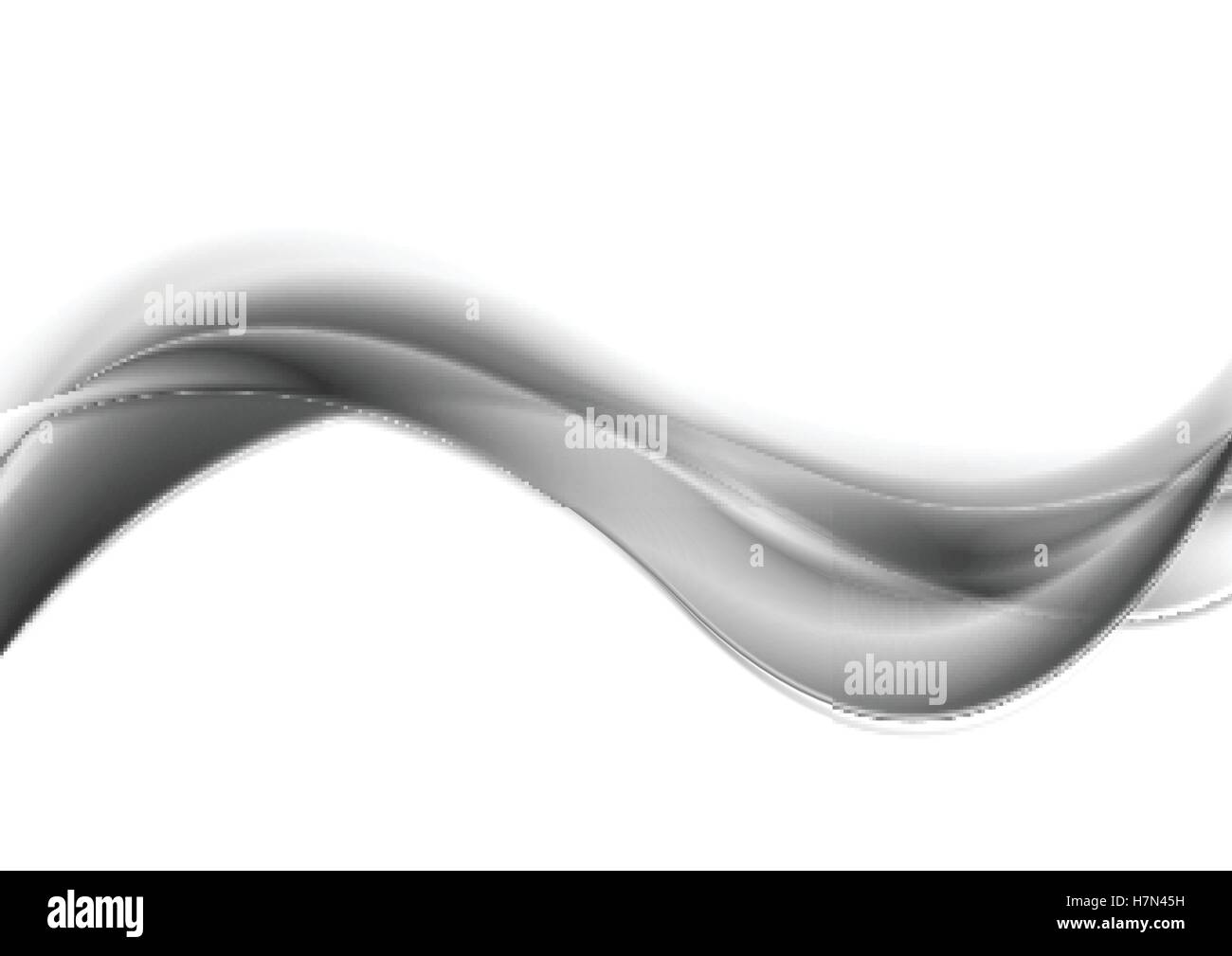 Grey silver smooth waves abstract background. Vector blurred wavy ...