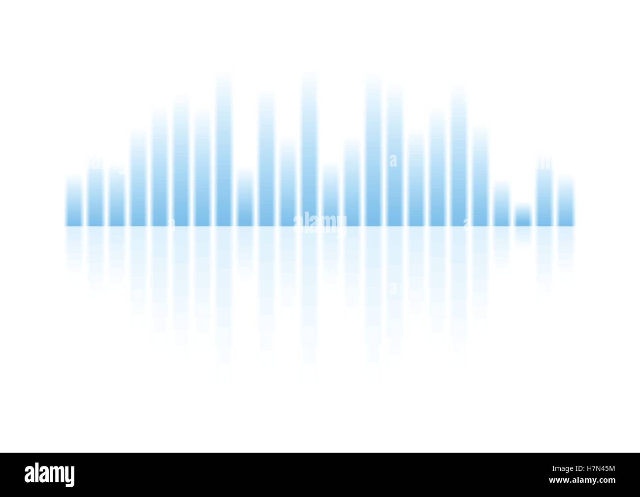 Blue musical equalizer design on white background. Bright vector music ...