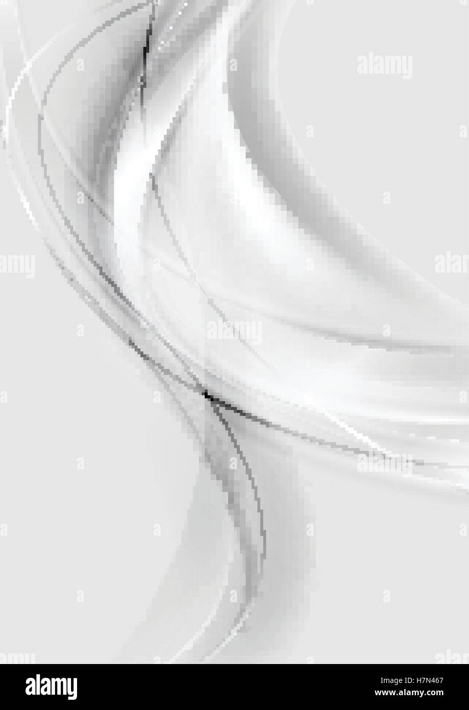 Smooth grey pearl wavy background. Abstract vector waves design Stock ...