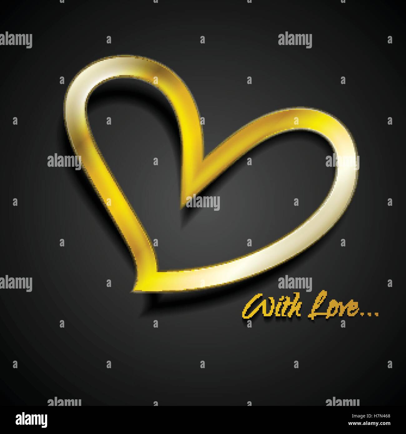 Gold heart shape hi-res stock photography and images - Alamy