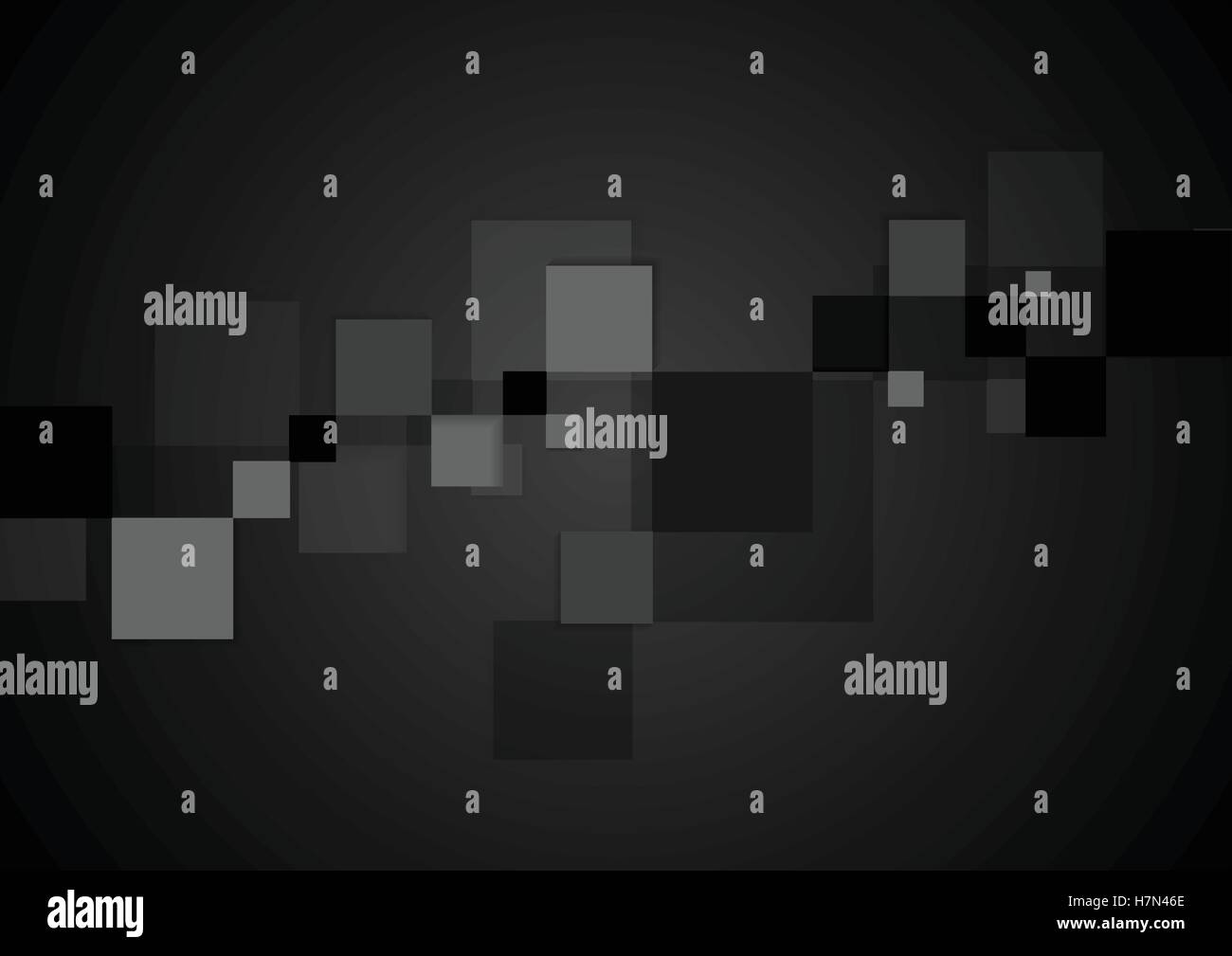 Abstract black tech squares background. Geometric dark vector design ...
