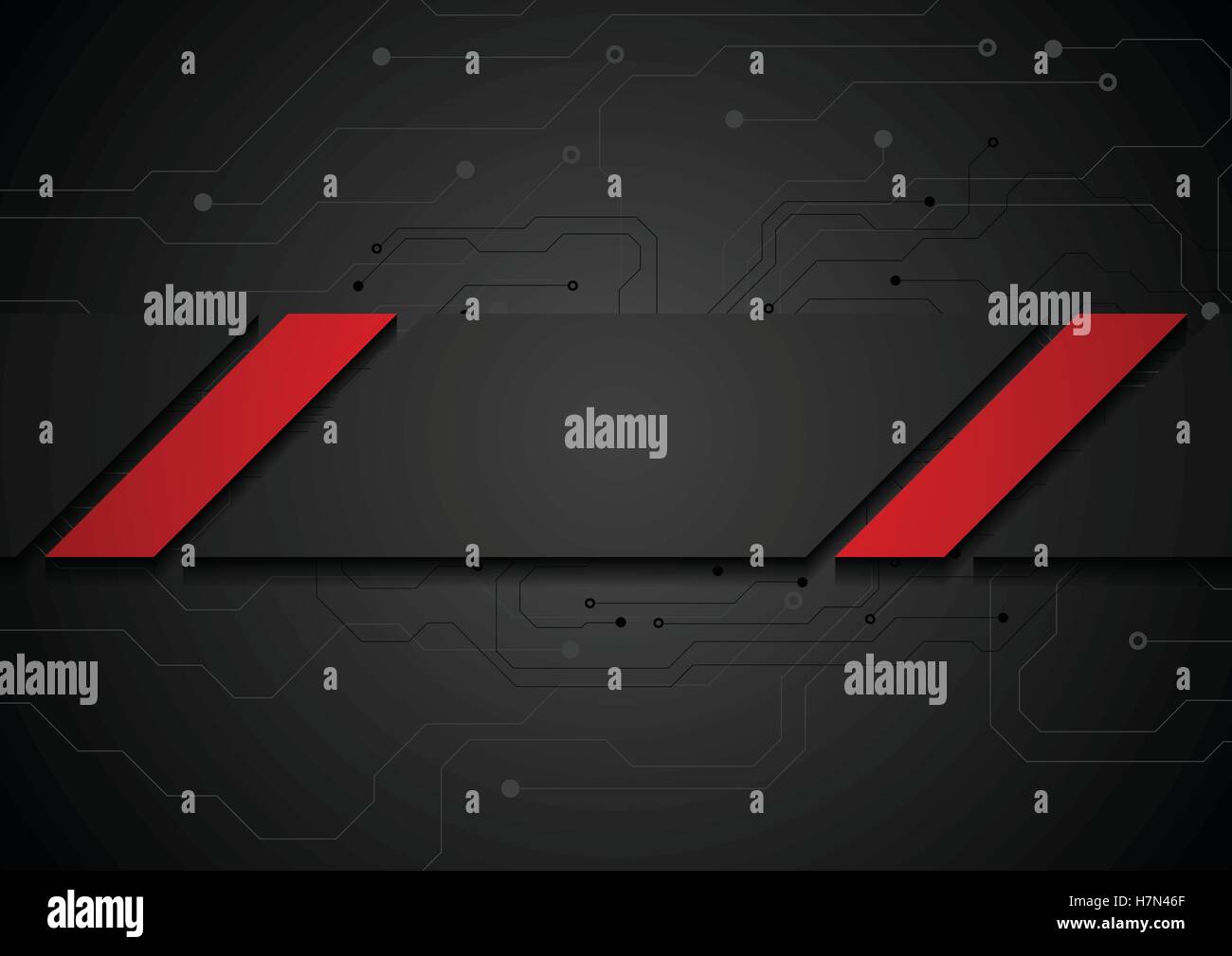 Contrast red black tech corporate background with circuit board drawing ...