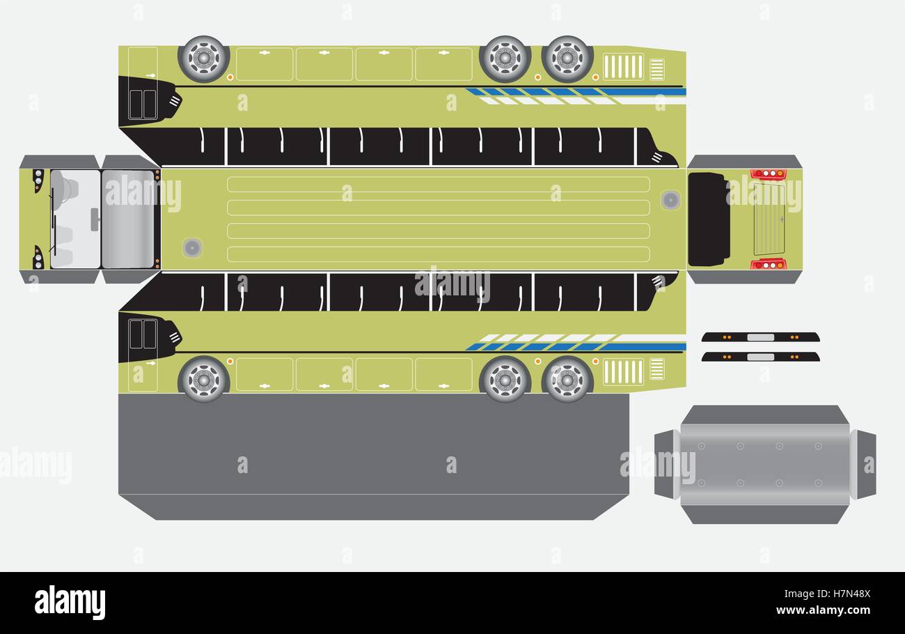 Super Long 15 Meter Paper bus model Stock Vector Image & Art - Alamy