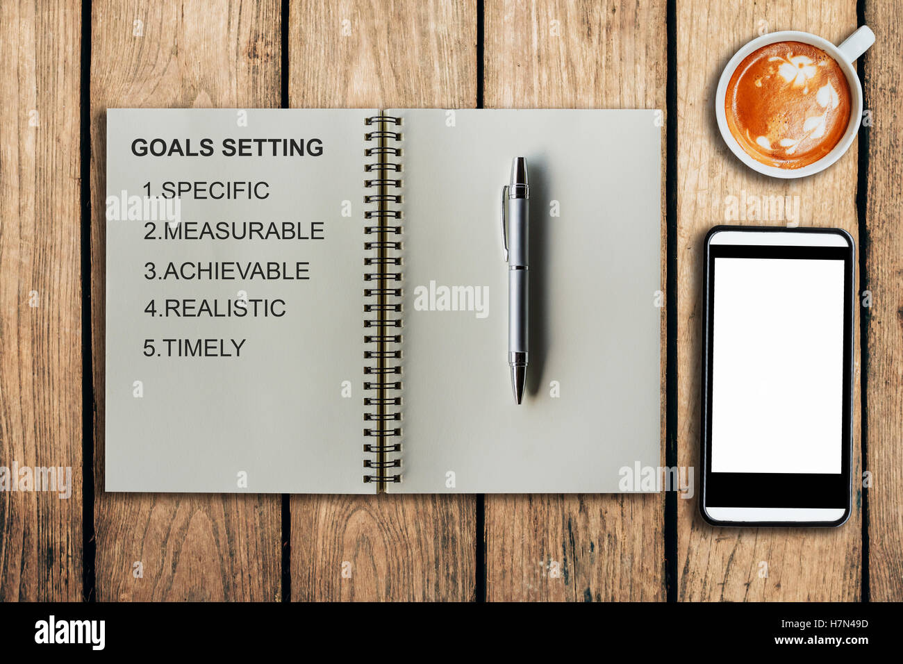 Smart goal setting concept handwriting hi-res stock photography and ...