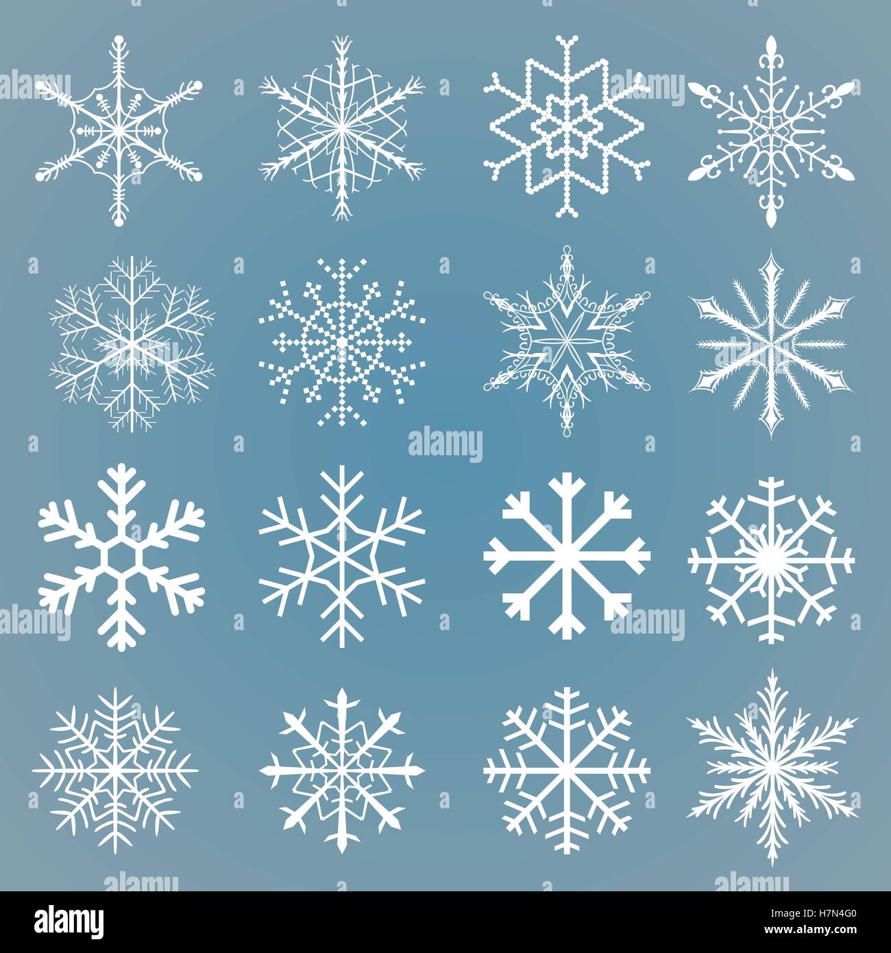 Vector snowflakes set Stock Vector Image & Art - Alamy