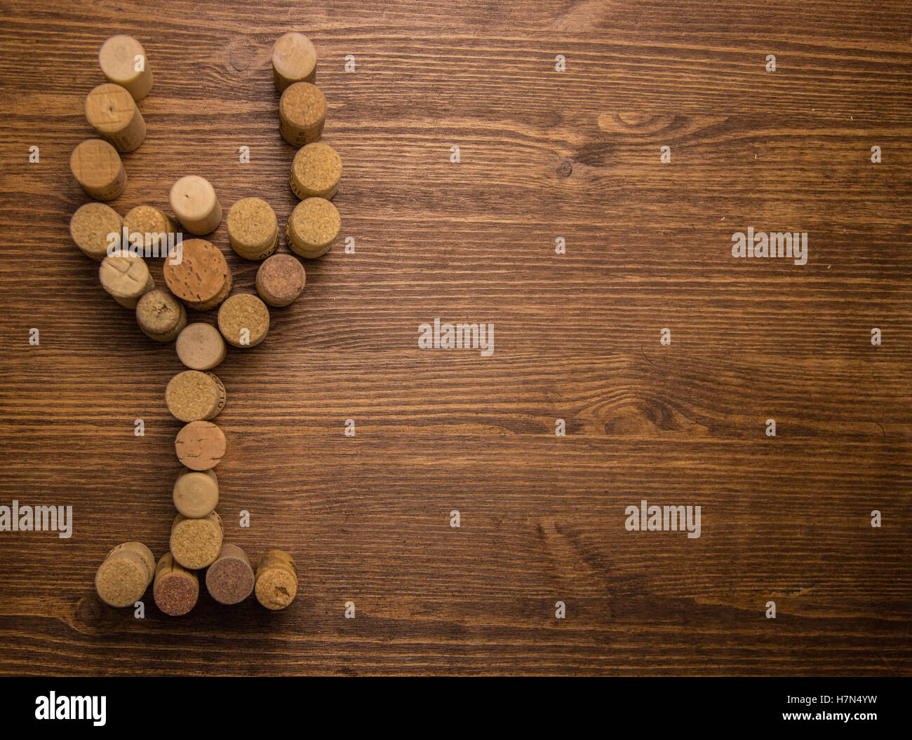 Glass form make with cork Stock Photo - Alamy
