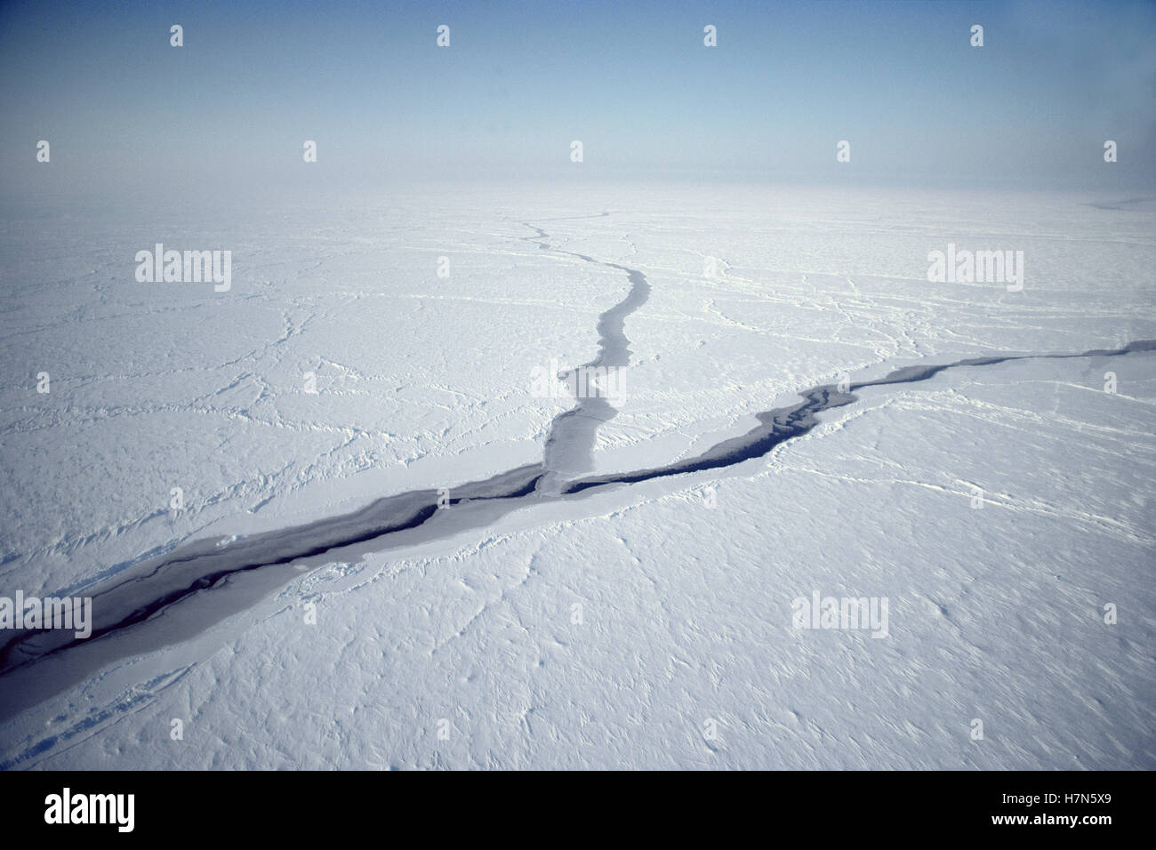 Pressure ridges and lead in Arctic Ocean, Arctic Stock Photo - Alamy