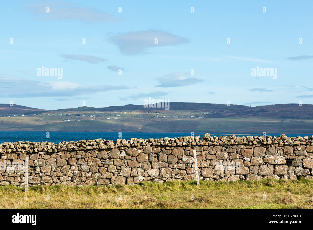 Old brick wall, Coral Beach, Isle of Skye, Dunvegan, Scotland Stock ...