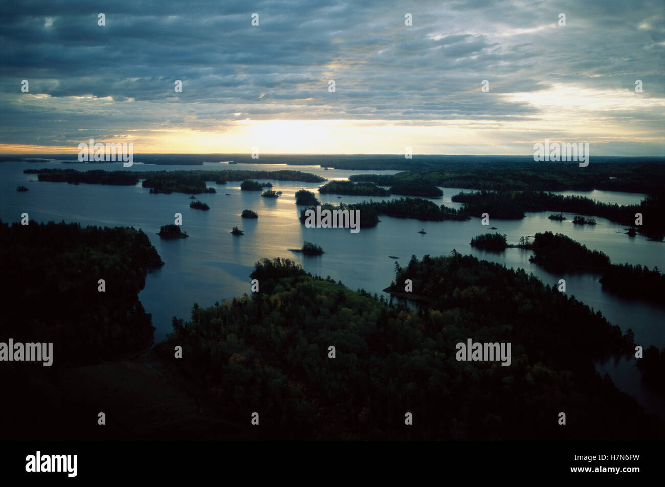 Aerial view of lakes and forest, Northwoods, Minnesota Stock Photo - Alamy