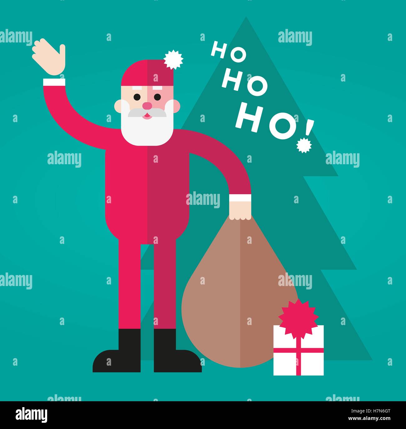 Christmas presents family children Stock Vector Images - Alamy