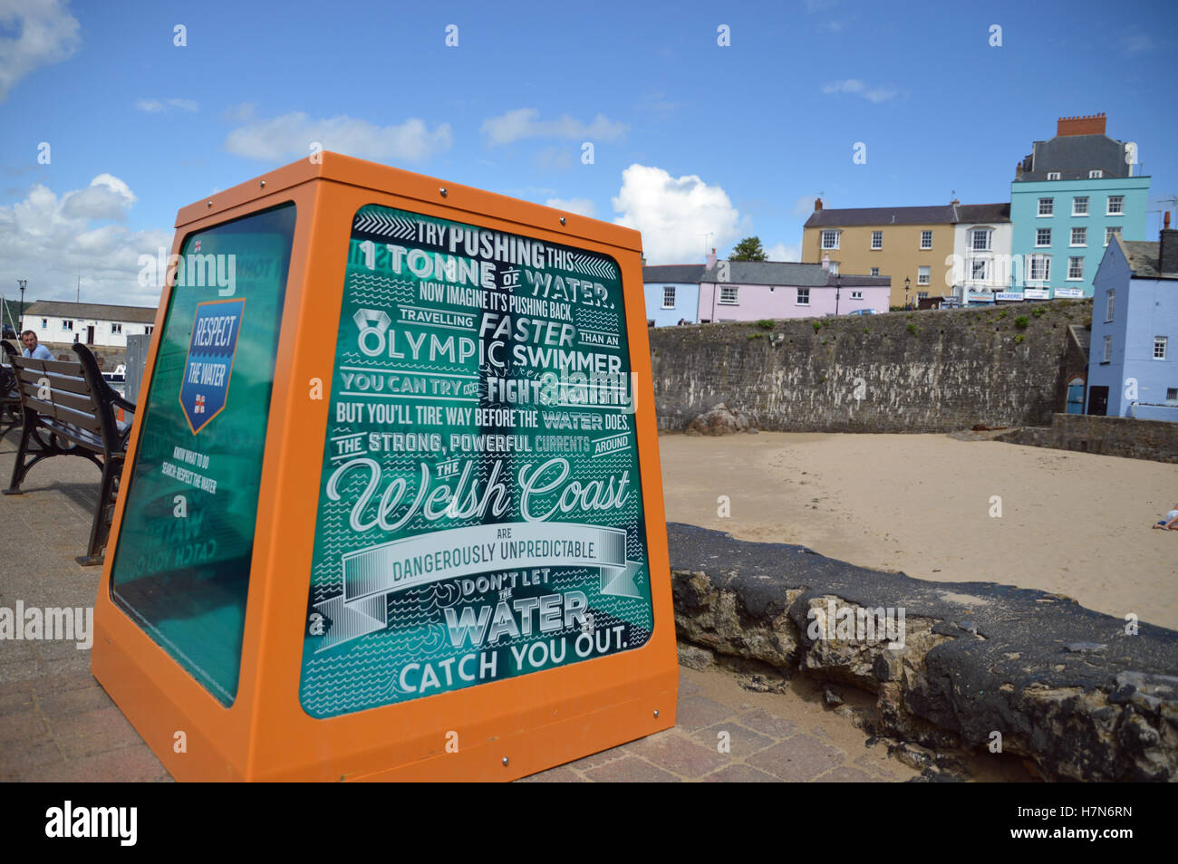 1 Tonne of Water at Tenby, part of RNLI Respect the Water safety ...