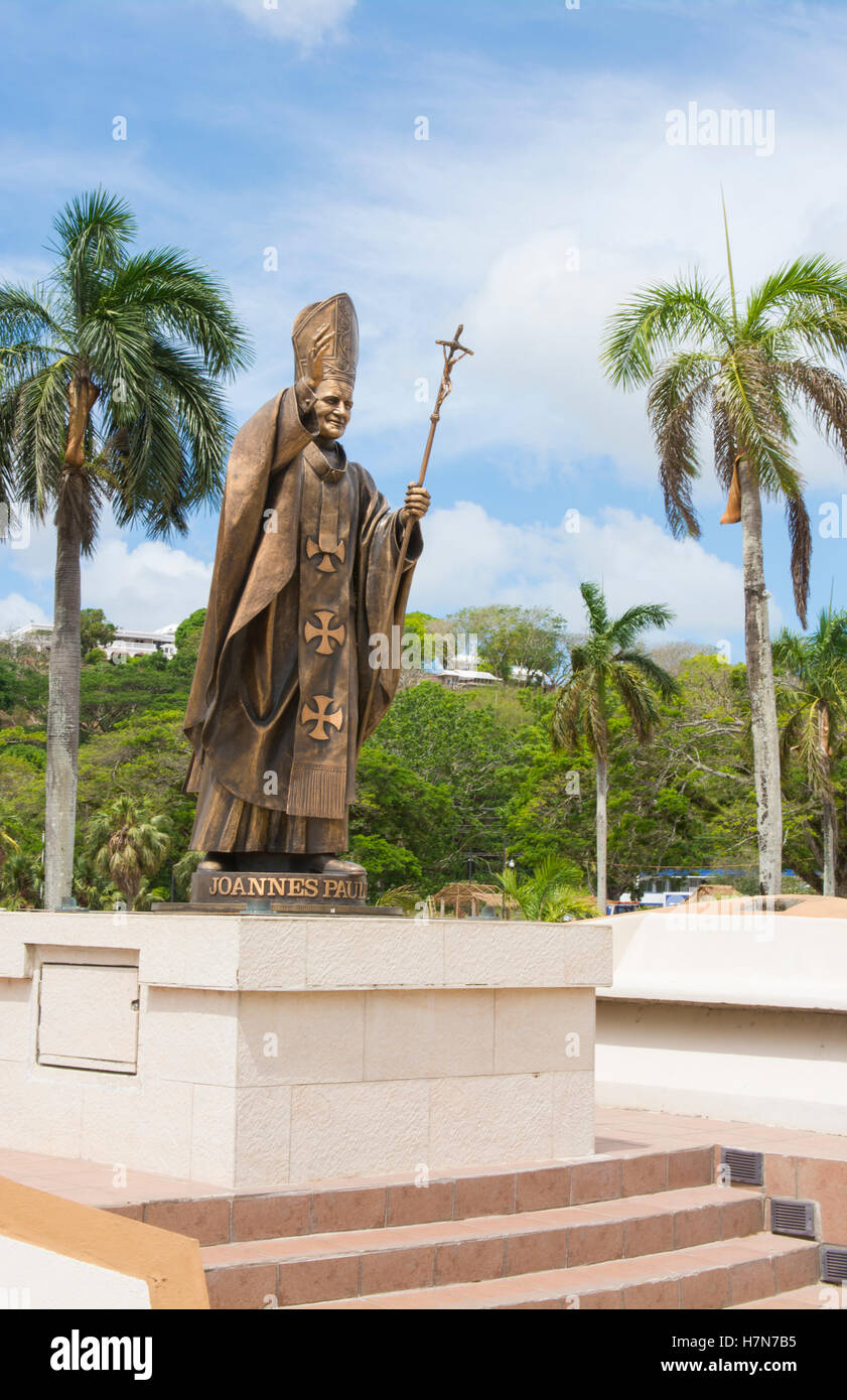 Guam USA Territory statue of Pope John Paul visit in 1981 for Catholics ...