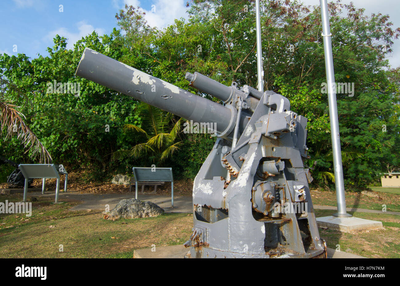 Guam USA Territory War In The Pacific park with Japanese 20 cm guns ...