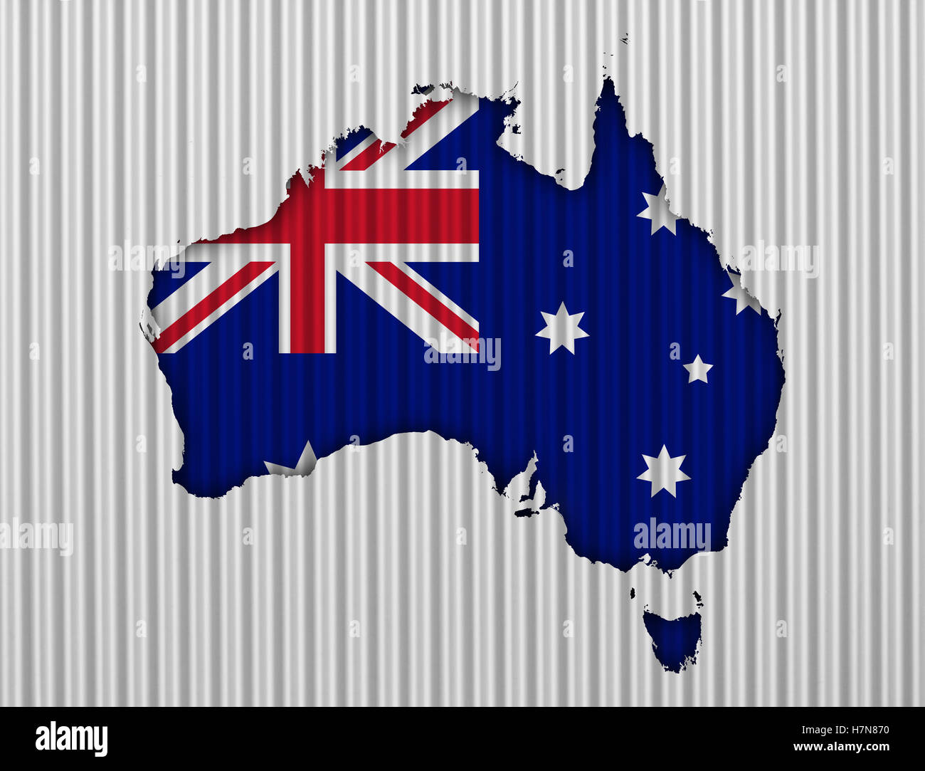 Map and flag of Australia Stock Photo - Alamy