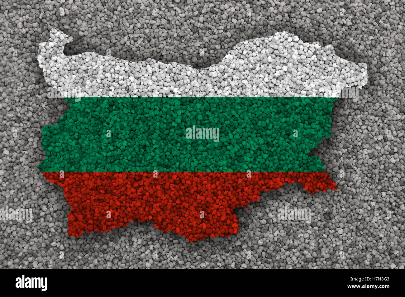 Map and flag of Bulgaria Stock Photo - Alamy