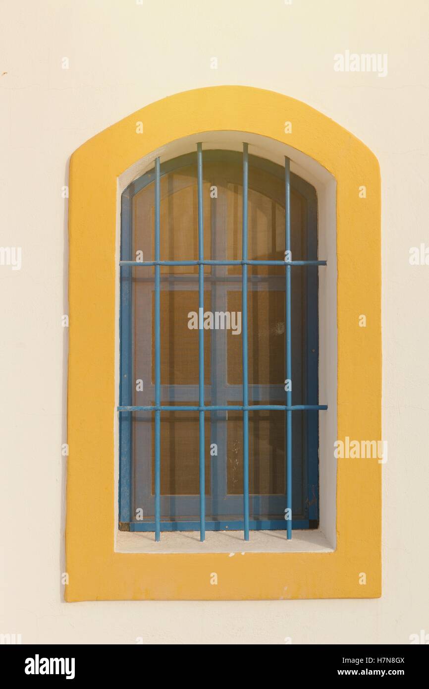 Nice windows on facade Mediterranean house in Spain Stock Photo - Alamy