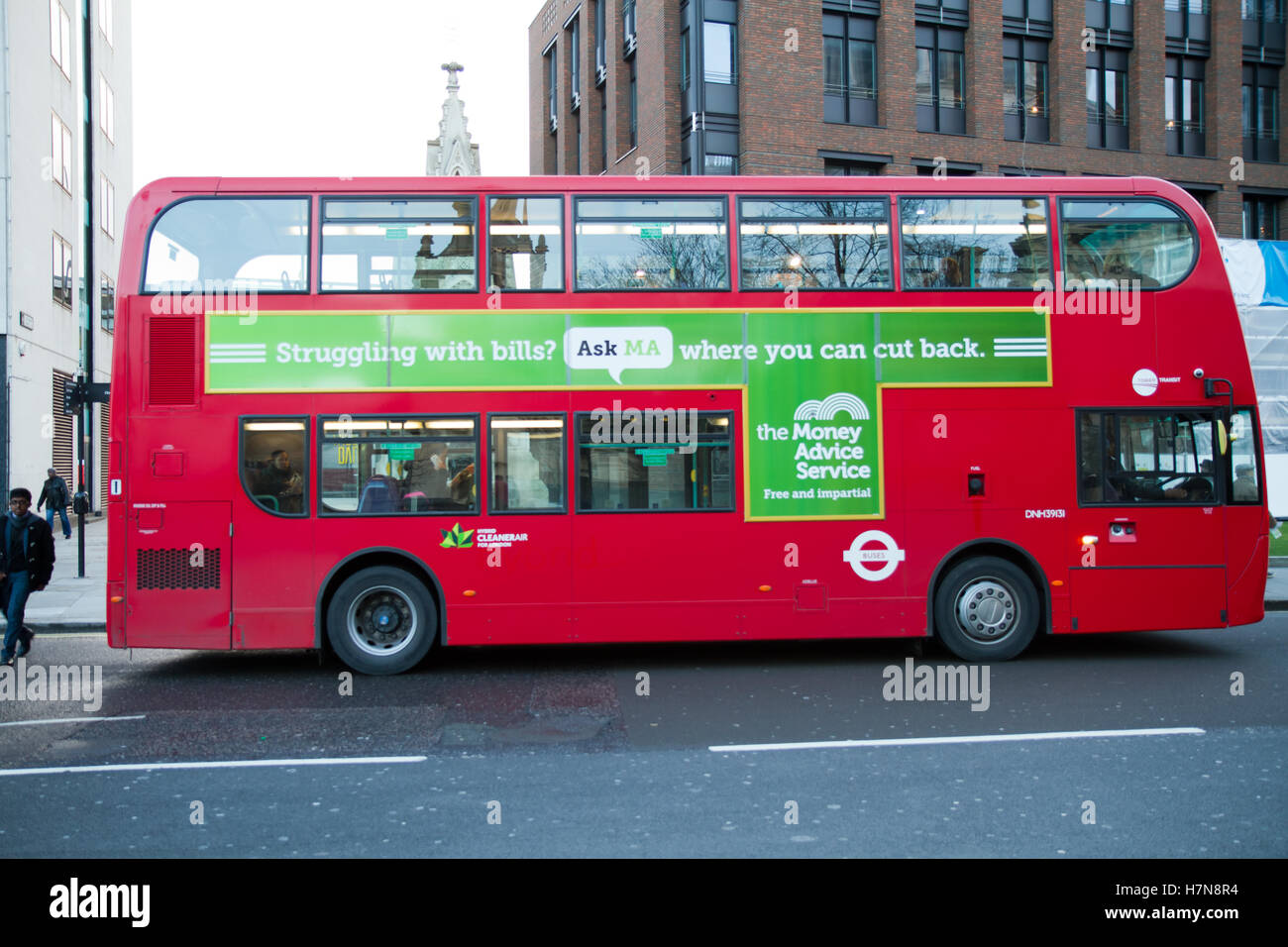 London double deck bus on white hi-res stock photography and images - Alamy
