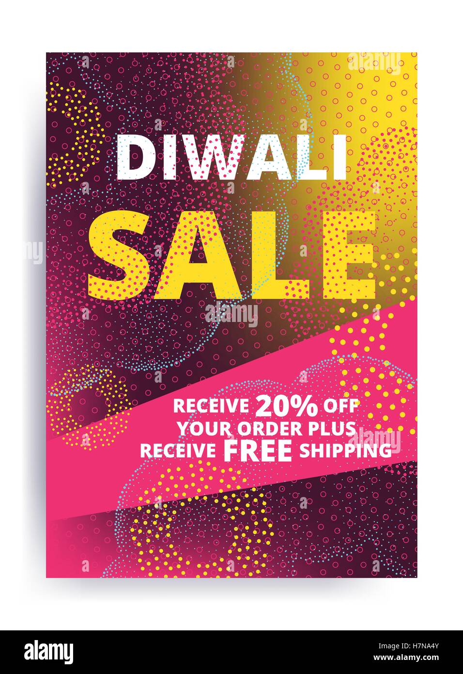 Vector Diwali Festival Offer Poster Design Template Sale With Bright ...