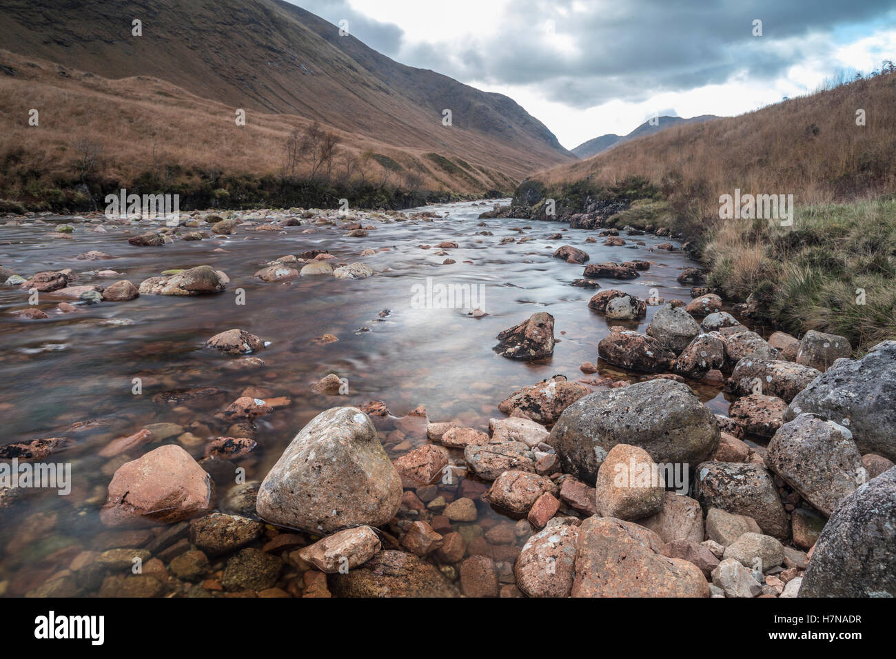 River Etive flowing through Glen Etive, Scotland Stock Photo - Alamy