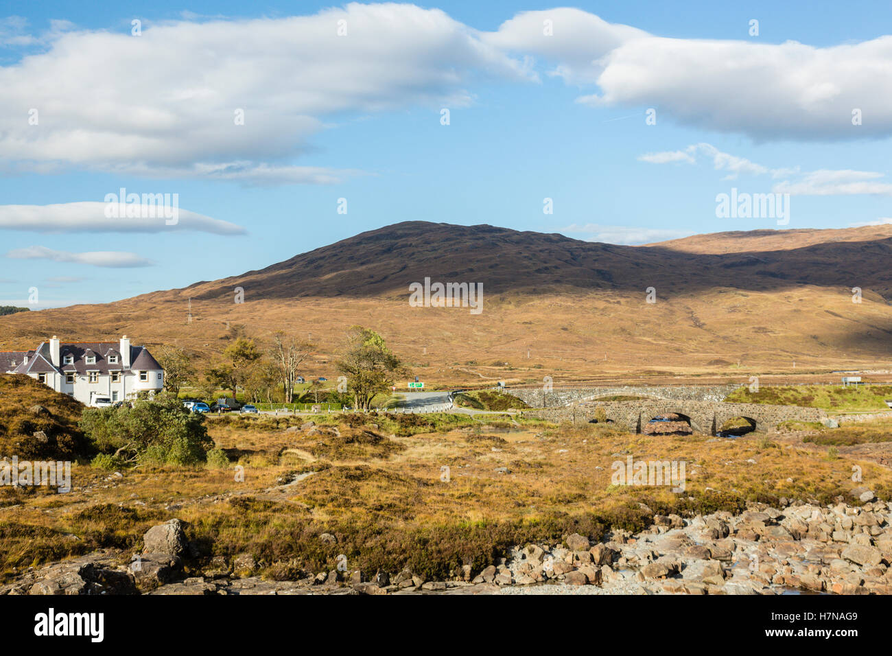 Cuillin Hotel, Cuillin Mountains, Isle of Skye, Scotland Stock Photo ...