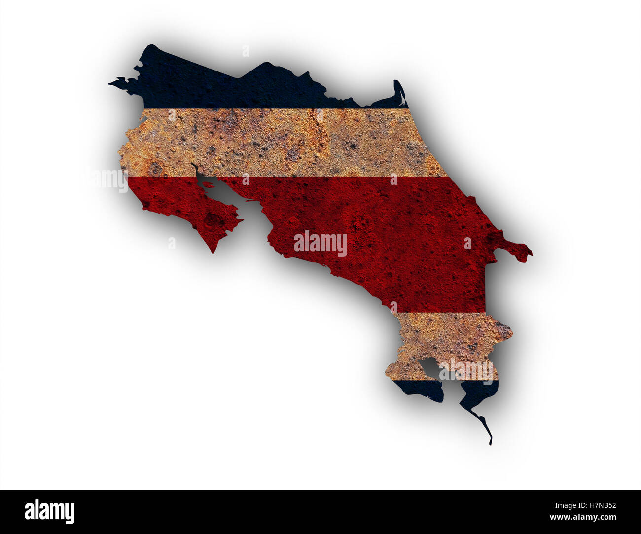 Flag map of costa rica Cut Out Stock Images & Pictures - Alamy