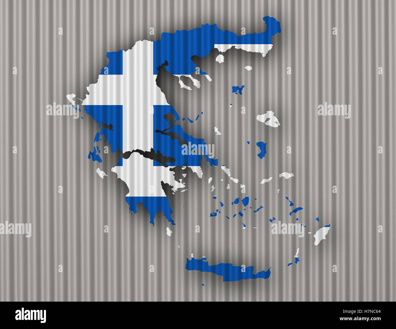 Map and flag of Greece Stock Photo - Alamy