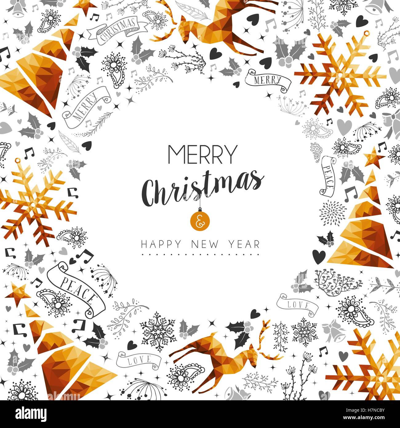 Decorative christmas frame Stock Vector Images - Alamy