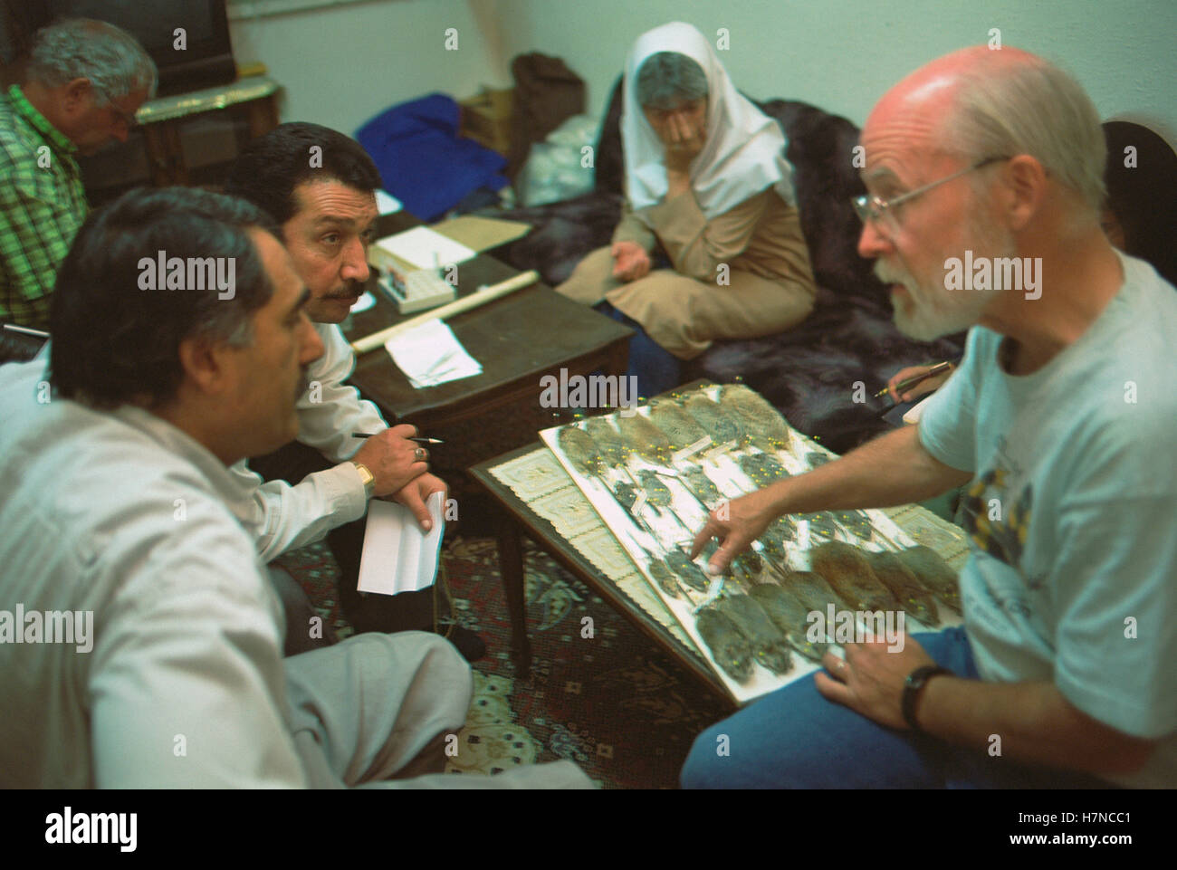 Jim Patton showing important university members his specimens at the ...