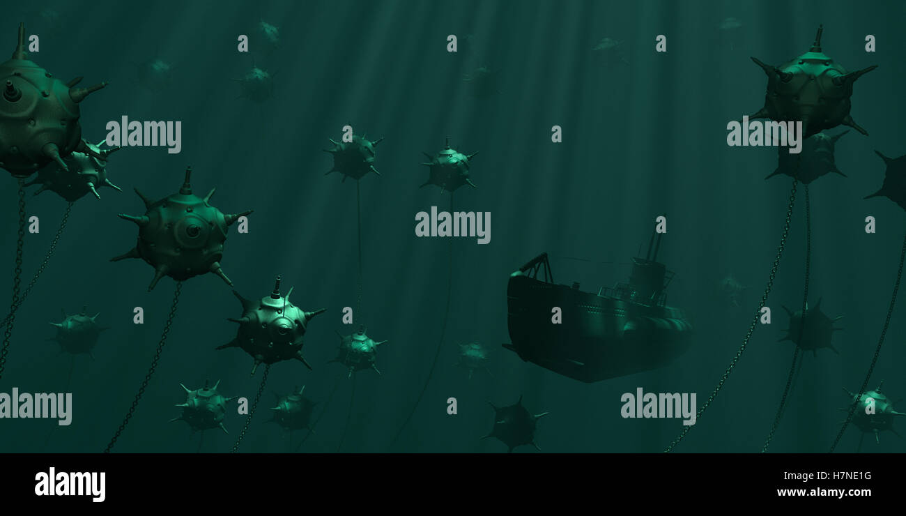 Underwater Submarine Mine High Resolution Stock Photography and Images ...