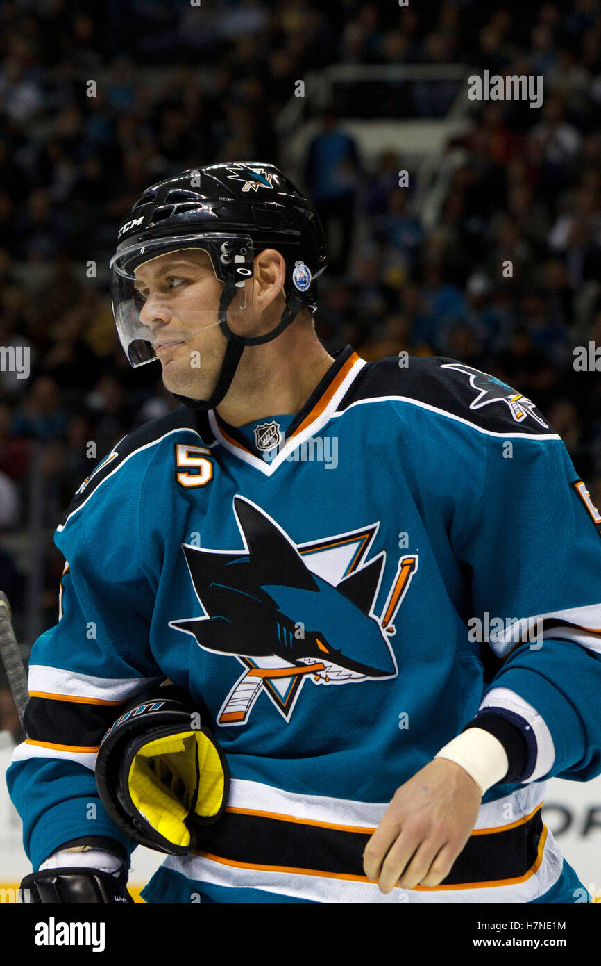 Nov 7, 2011; San Jose, CA, USA; San Jose Sharks defenseman Colin White ...