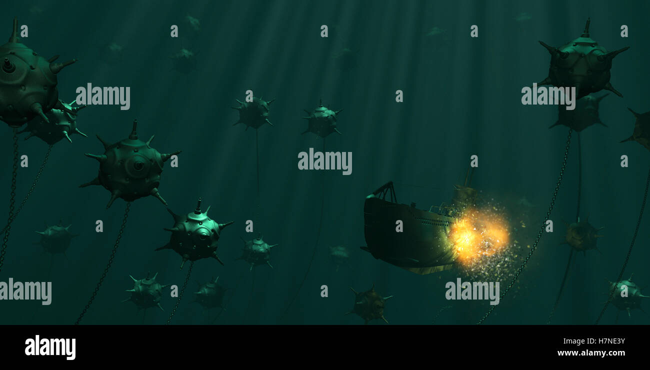 Underwater submarine mine hi-res stock photography and images - Alamy