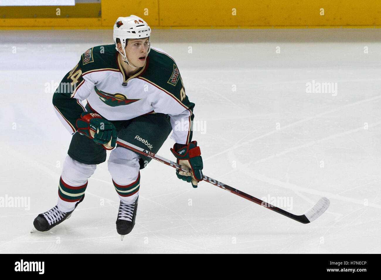 Nov 10, 2011; San Jose, CA, USA; Minnesota Wild defenseman Justin Falk ...