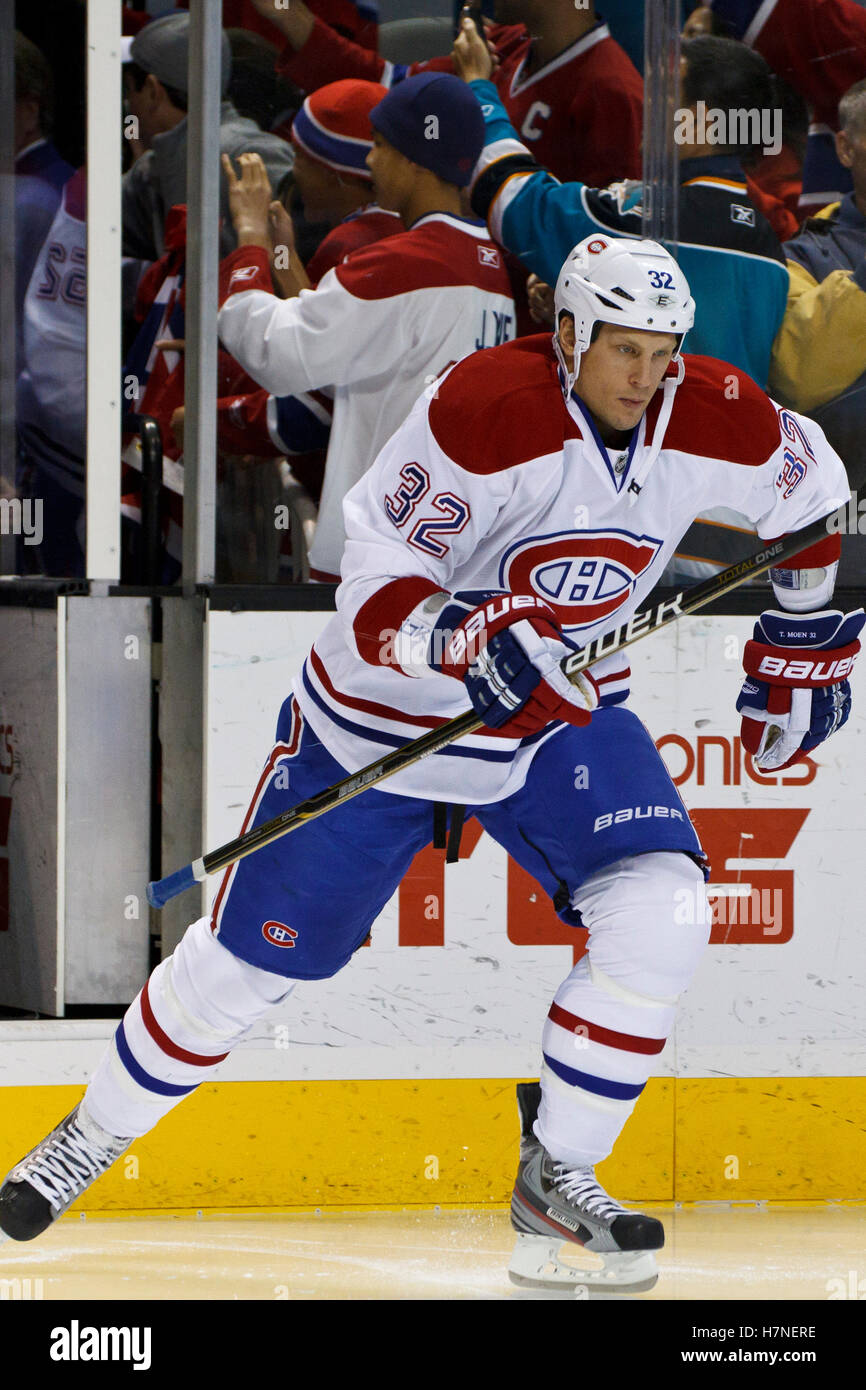 Dec 1, 2011; San Jose, CA, USA; Montreal Canadiens left wing Travis ...
