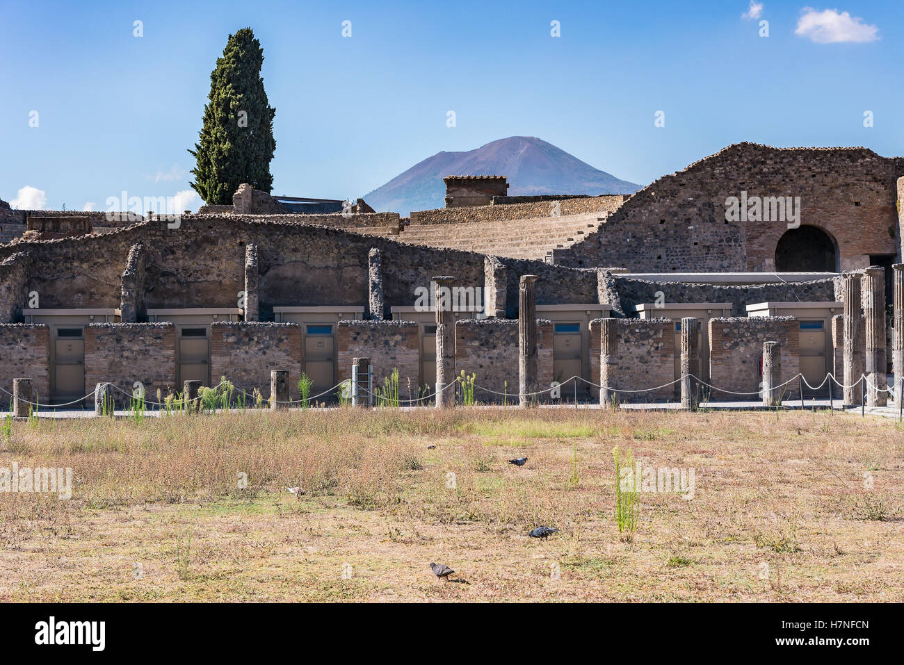 Ruins of Pompeii, the ancient Roman city destroyed during a ...