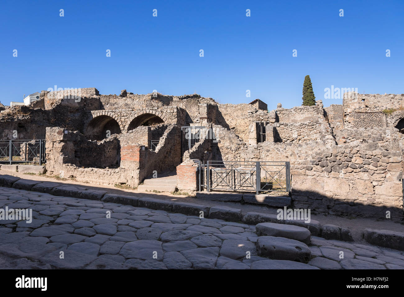 Ruins of Pompeii, the ancient Roman city destroyed during a ...