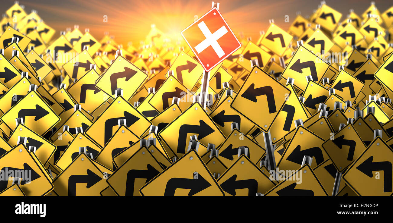 multiple street signs Stock Photo - Alamy