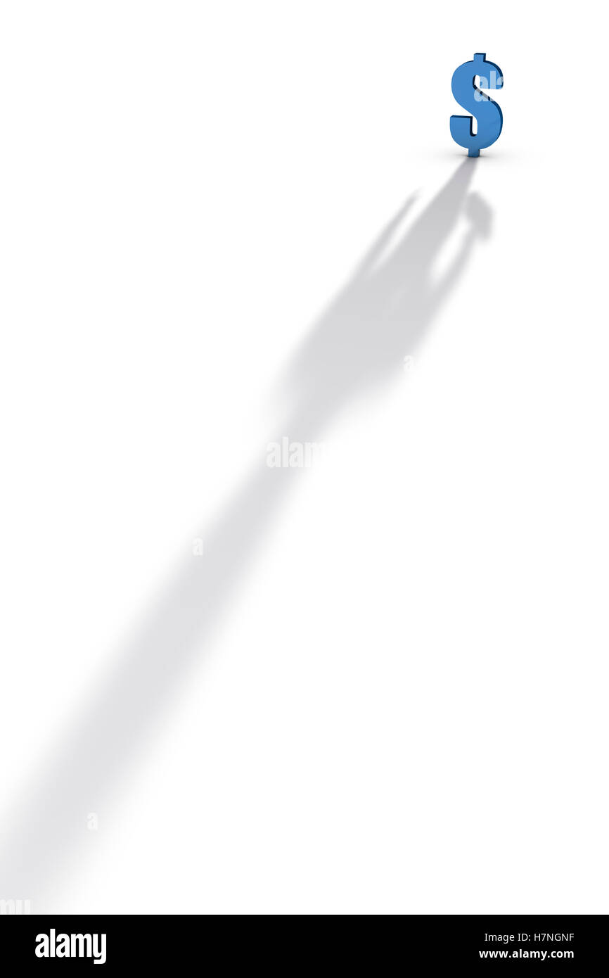 Dollar symbol and mans shadow Stock Photo - Alamy