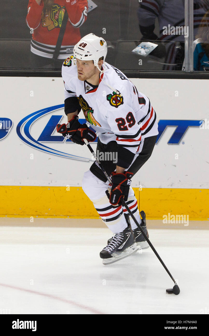 Feb 10, 2012; San Jose, CA, USA; Chicago Blackhawks left wing Bryan ...