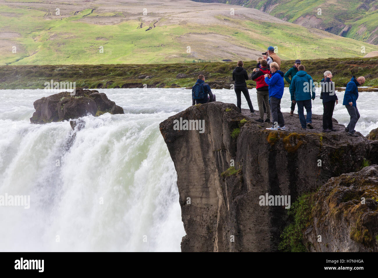 Visitors to godafoss hi-res stock photography and images - Alamy