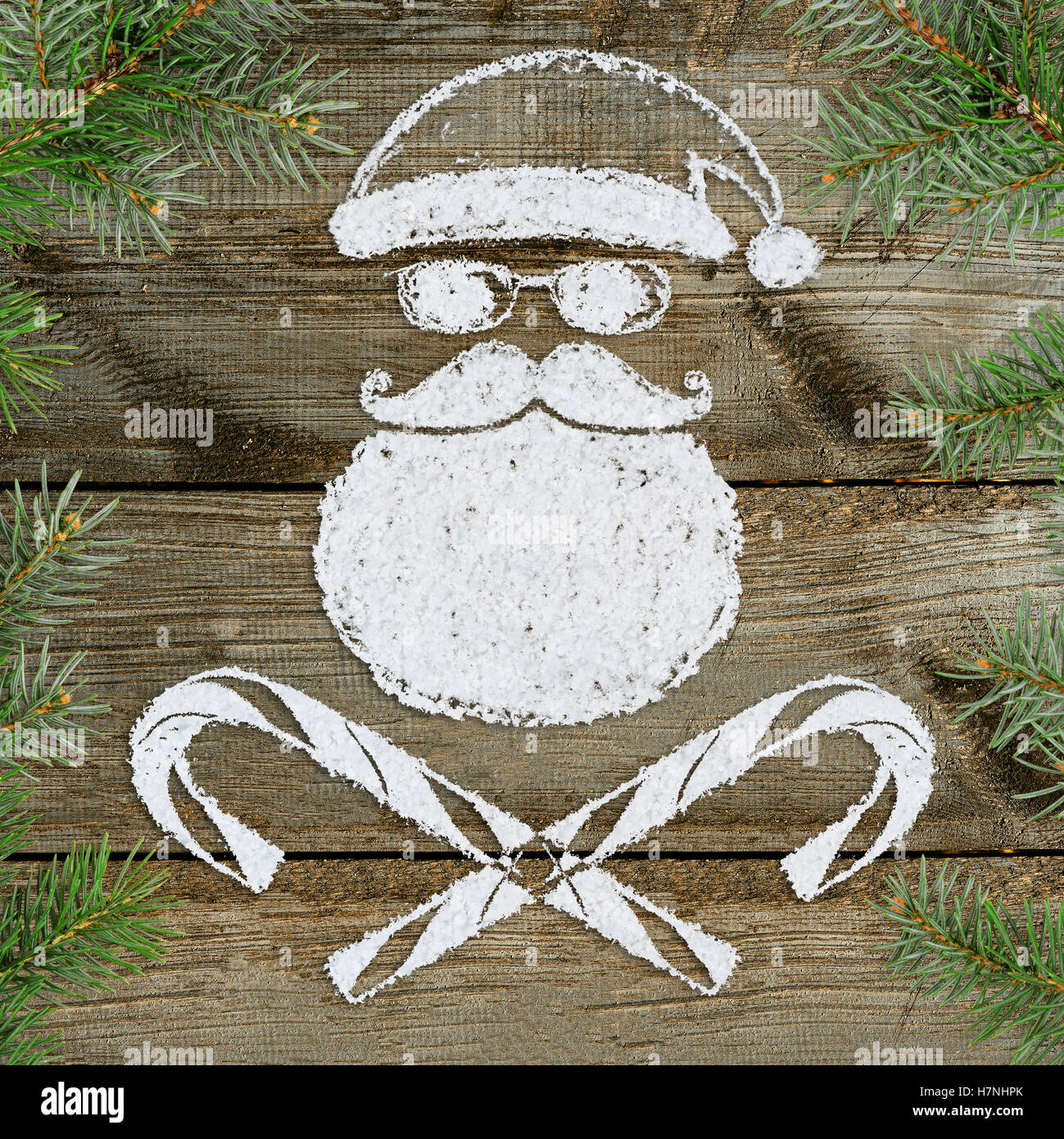 Bad Santa christmas card Stock Photo - Alamy