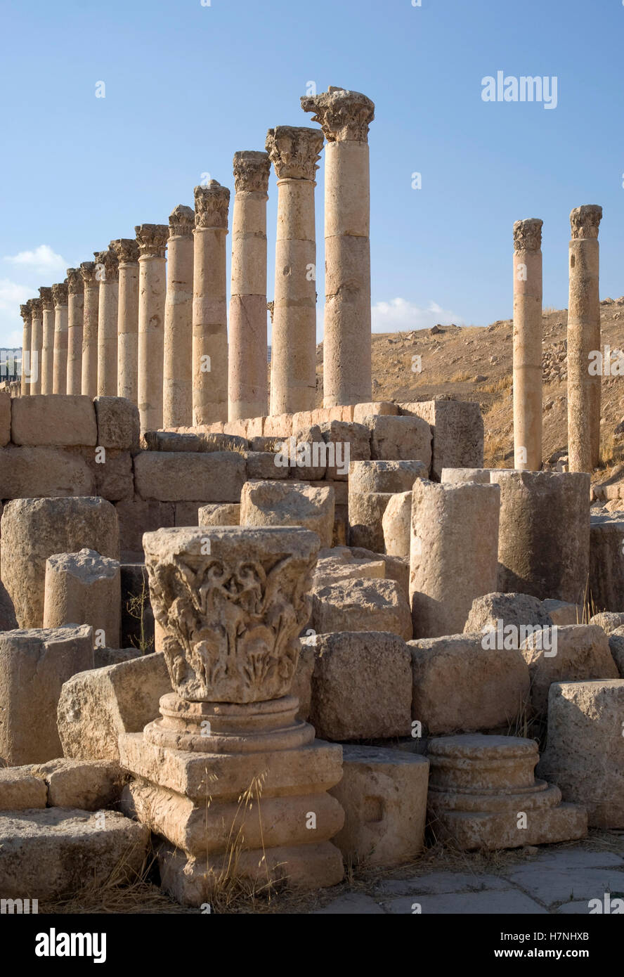 Ruins city of Jerash in Jordan Stock Photo - Alamy