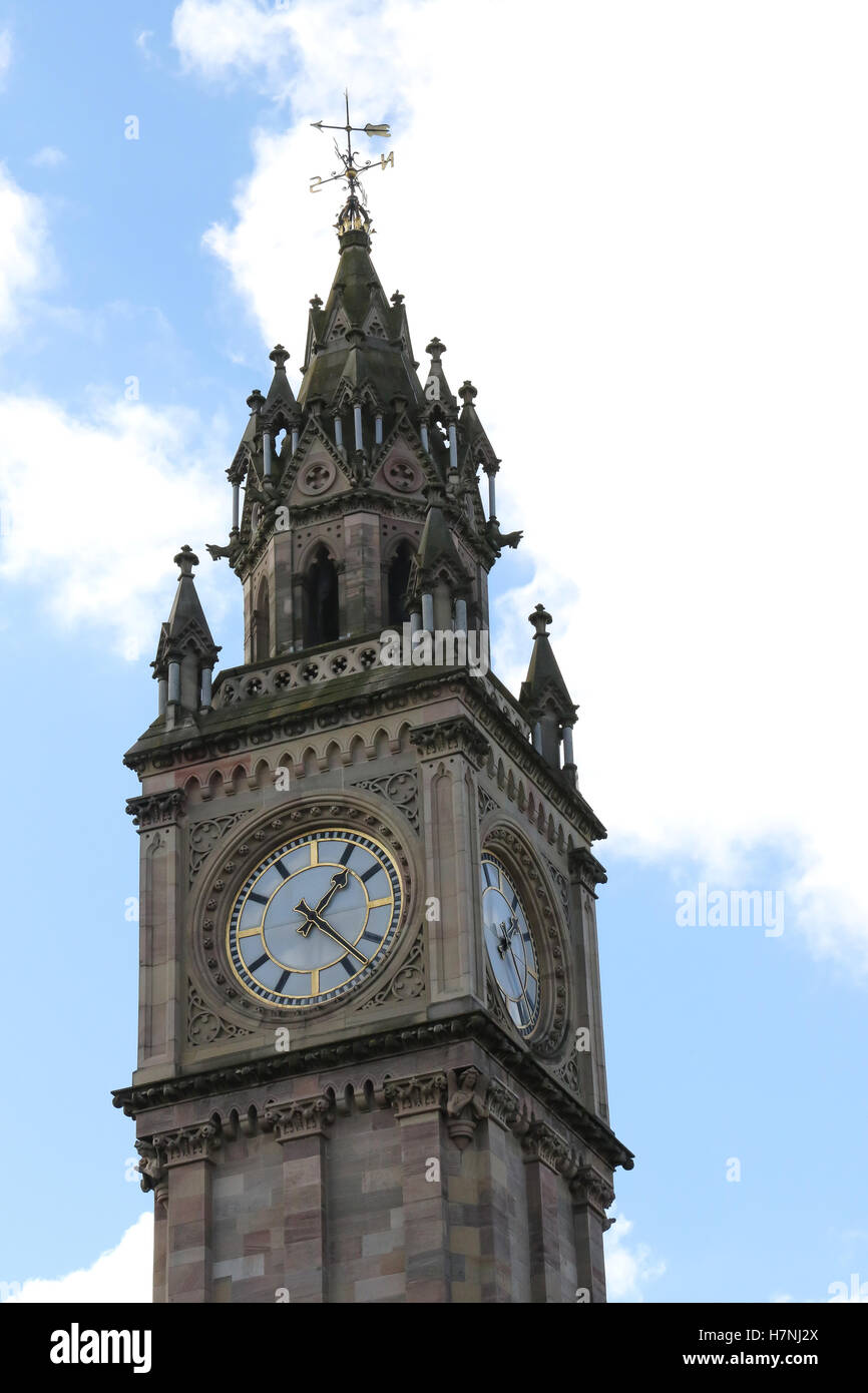 Albert Memorial Clock in Queen's Square, Belfast Stock Photo - Alamy