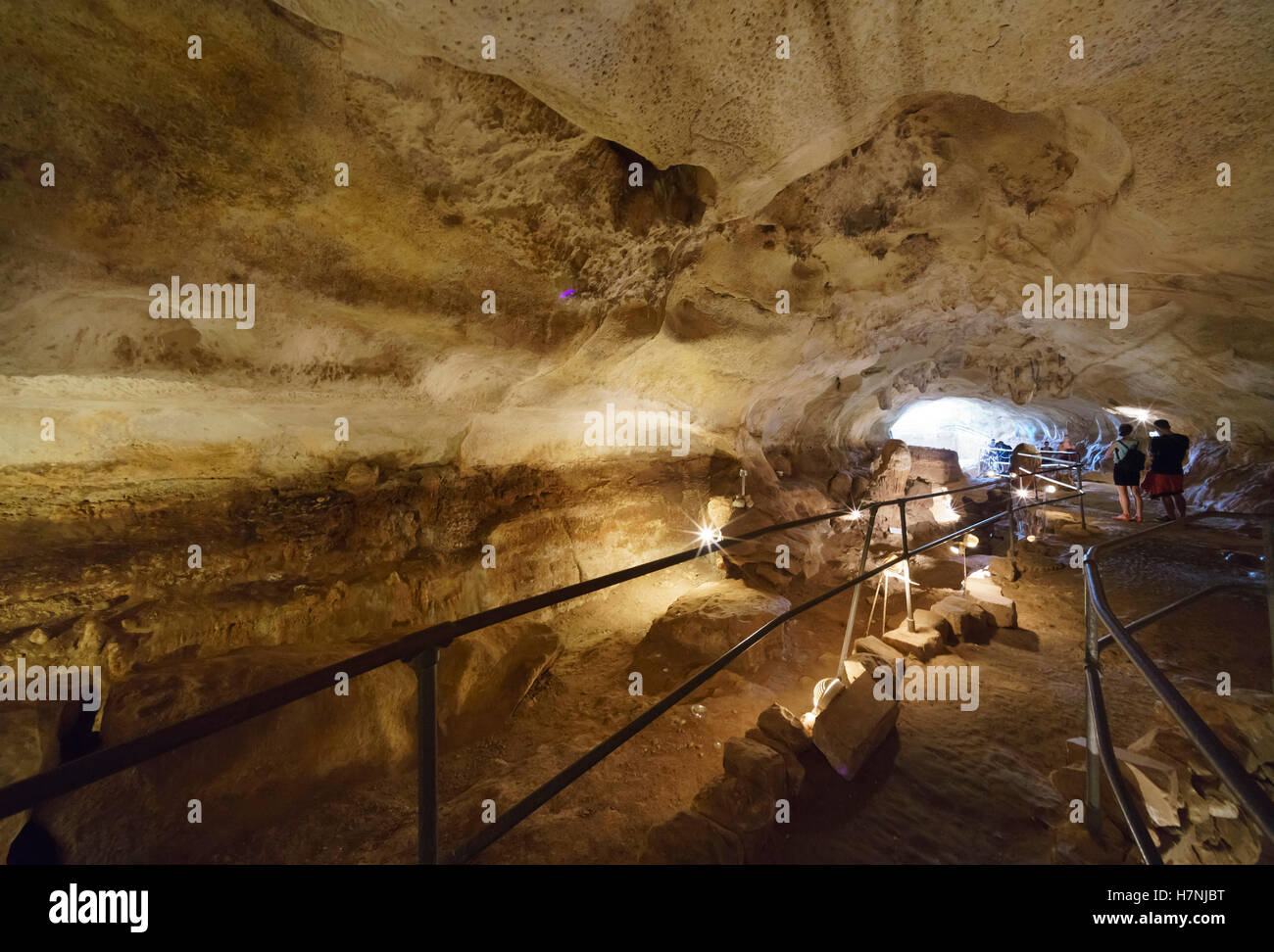 Malta, Ghar-Dalam prehistoric cave, where remains of humans and very ...
