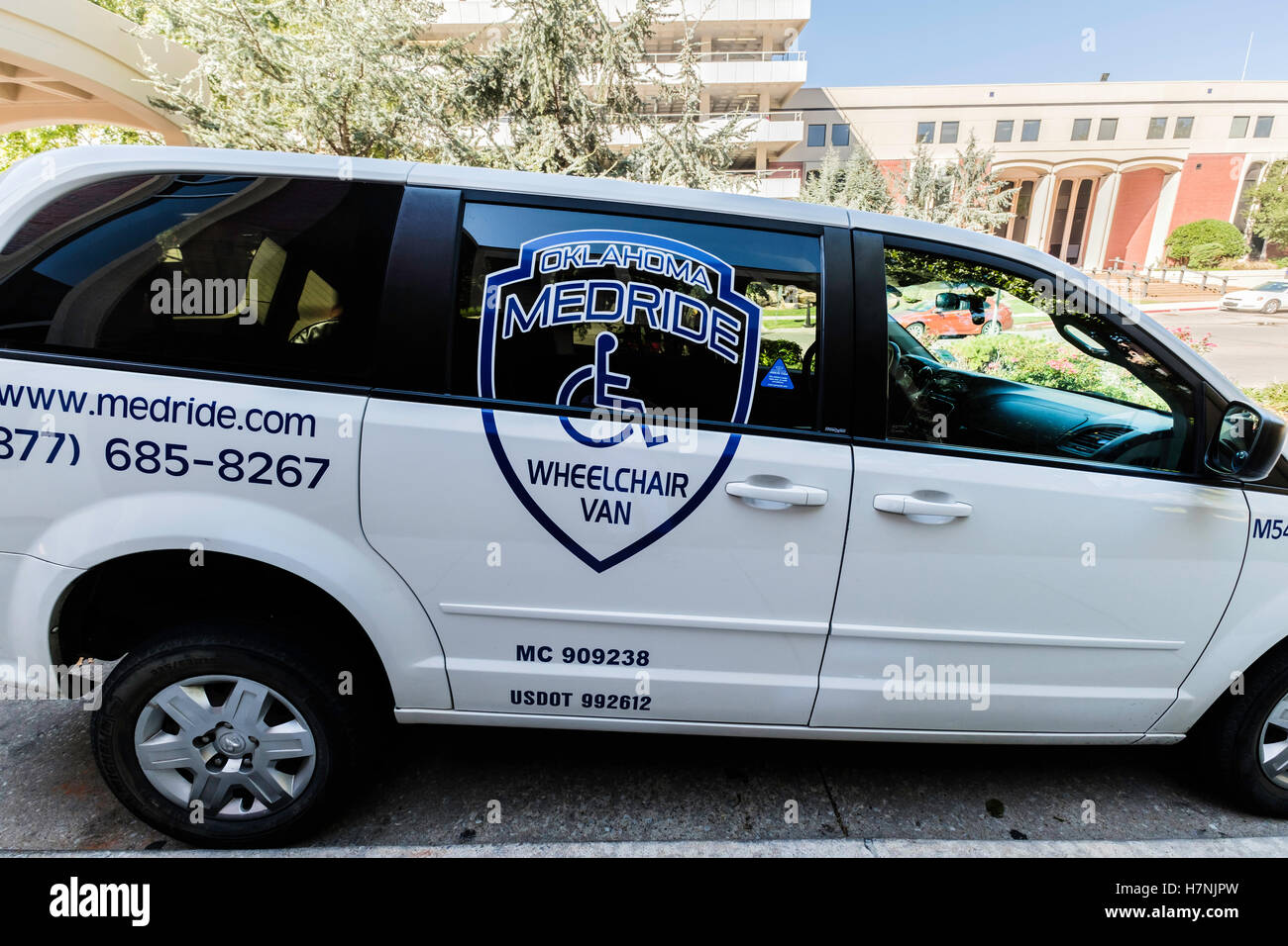 A Medride wheelchair van waiting outside of St. Anthony's hospital in ...