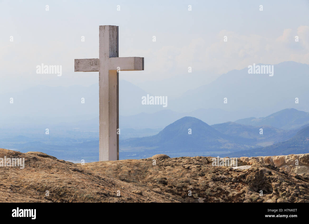cross in the Holy Trinity Monastery in Meteora, Greece Stock Photo - Alamy