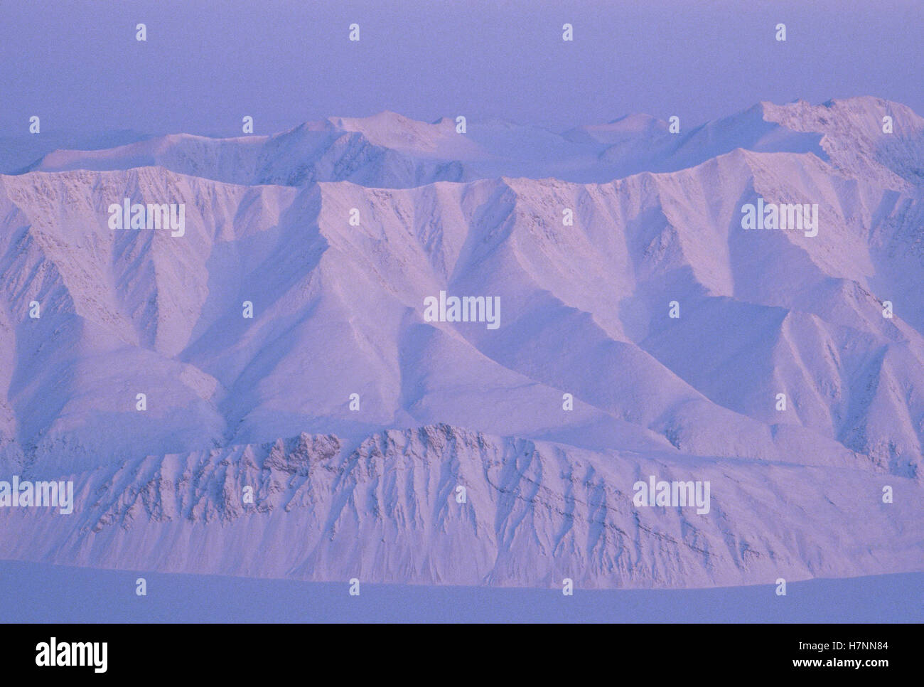 Snow covered mountains, Ellesmere Island, Nunavut, Canada Stock Photo ...