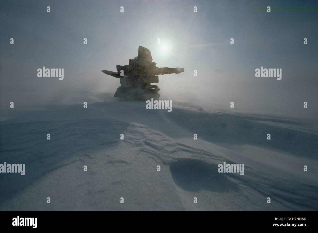 Inuit monument near Resolute, Nunavut, Canada Stock Photo - Alamy